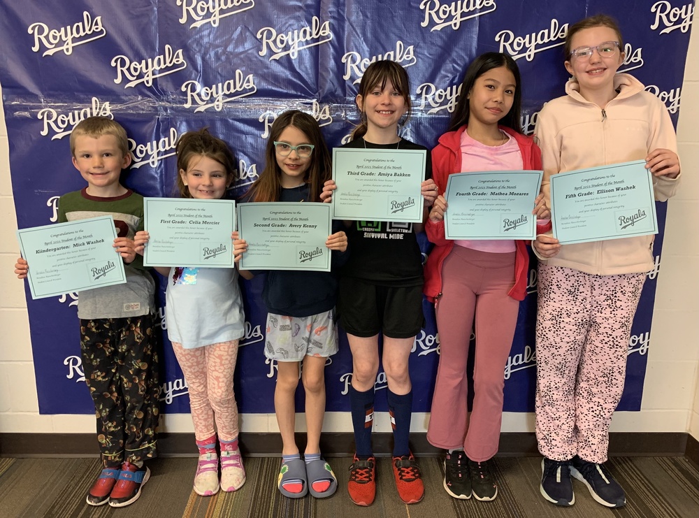 April Students of the Month and ROCK Winners! | South Prairie School ...